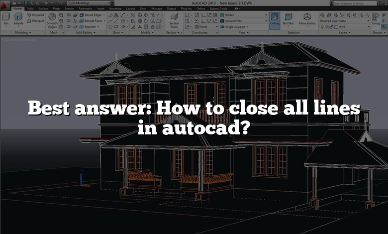 Best answer: How to close all lines in autocad? - CADdikt