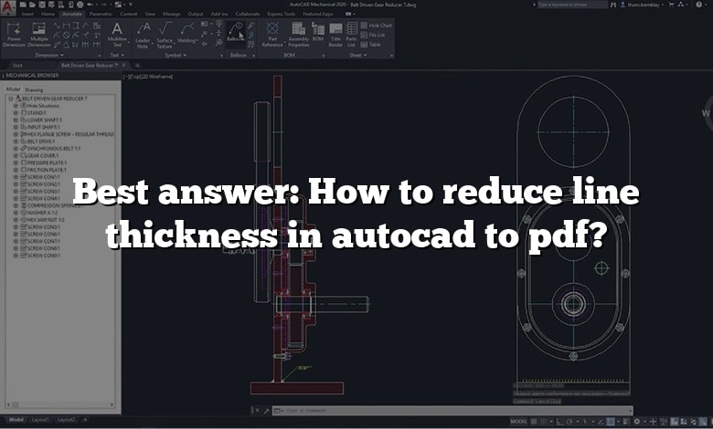 Best answer: How to reduce line thickness in autocad to pdf? - CADdikt