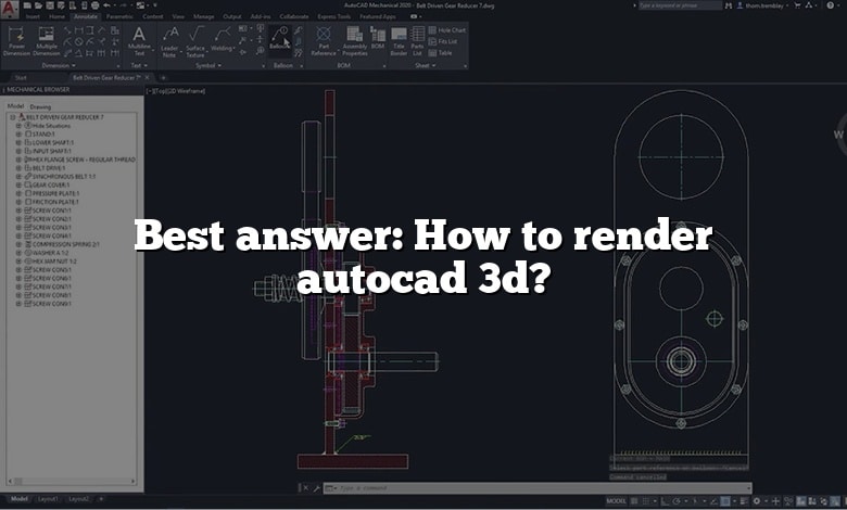 Best answer: How to render autocad 3d? - CADdikt