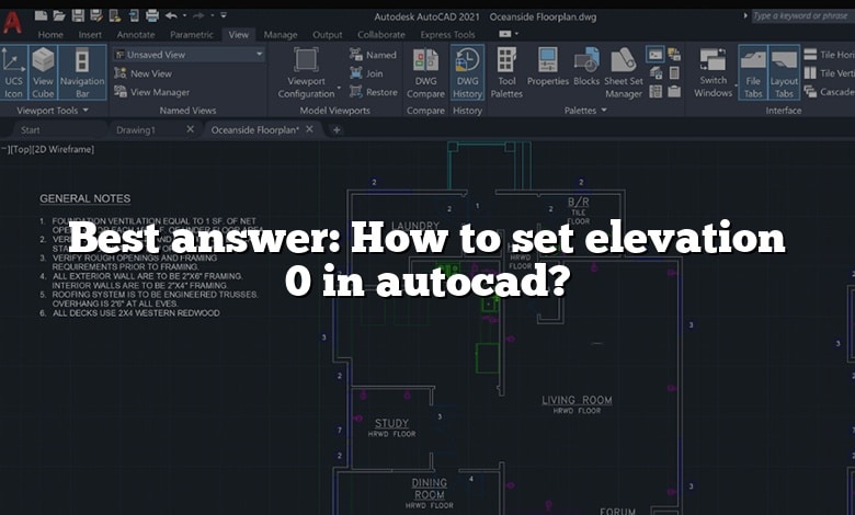 Best answer: How to set elevation 0 in autocad? - CADdikt