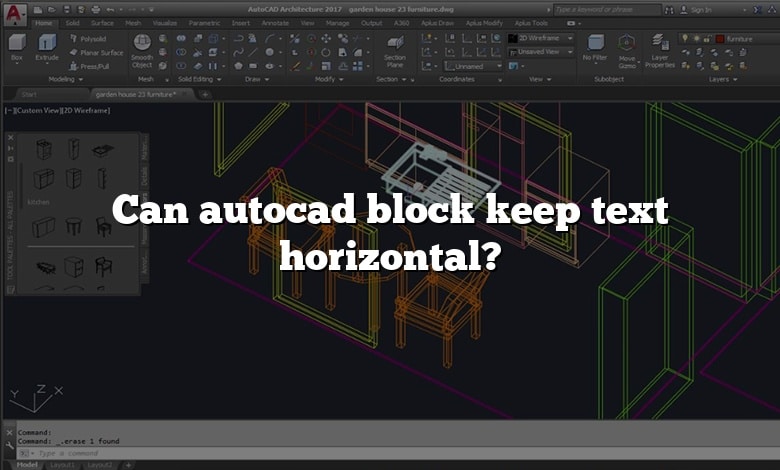 Can autocad block keep text horizontal? - CADdikt