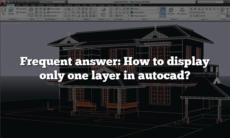 Frequent answer: How to display only one layer in autocad? - CADdikt