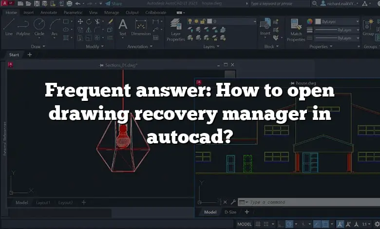Frequent answer: How to open drawing recovery manager in autocad? - CADdikt