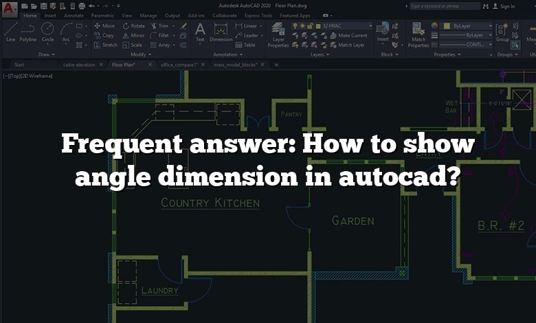 Frequent answer: How to show angle dimension in autocad? - CADdikt