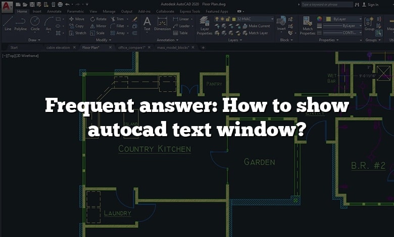 Frequent answer: How to show autocad text window? - CADdikt