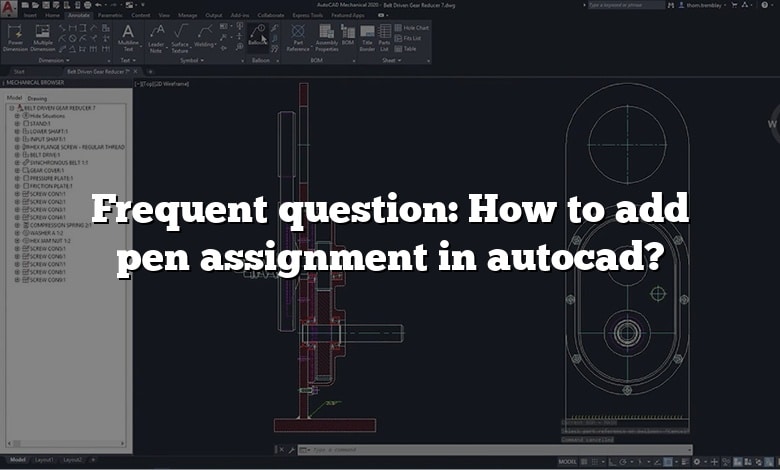 Frequent question: How to add pen assignment in autocad? - CADdikt