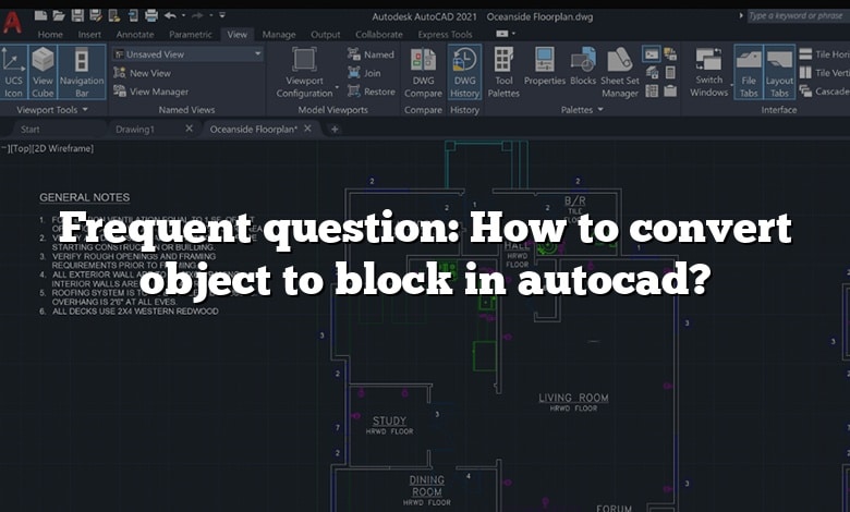 Frequent question: How to convert object to block in autocad? - CADdikt