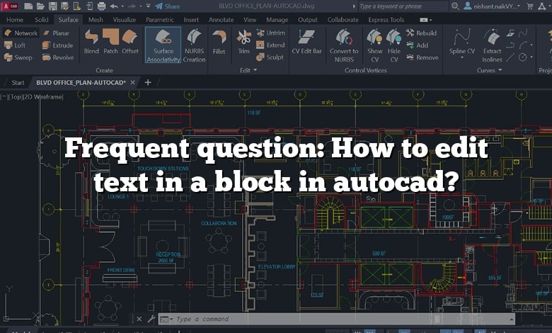 Frequent question: How to edit text in a block in autocad? - CADdikt