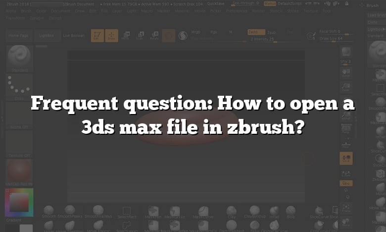 Frequent question: How to open a 3ds max file in zbrush? - CADdikt