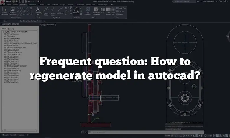 Frequent question: How to regenerate model in autocad? - CADdikt