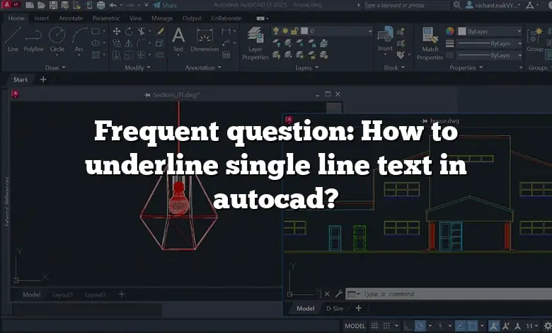 Frequent question: How to underline single line text in autocad? - CADdikt