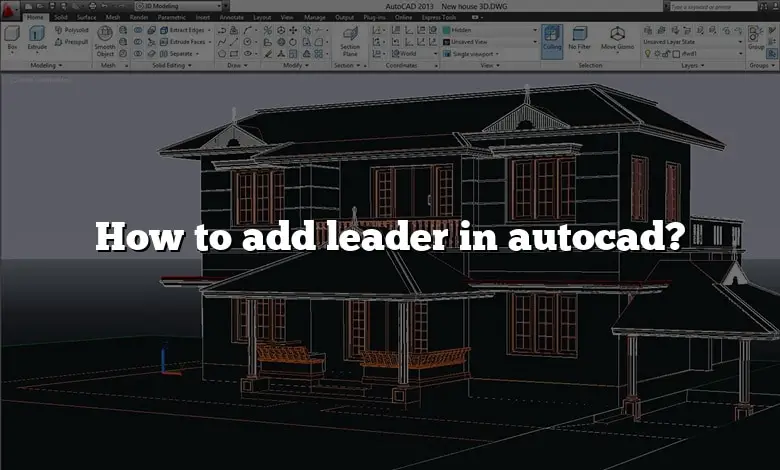 How to add leader in autocad? - CADdikt