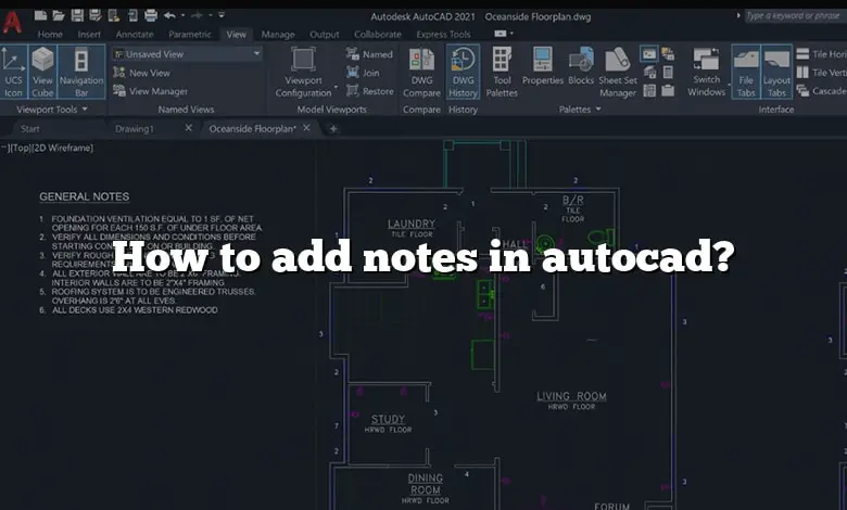 How to add notes in autocad? - CADdikt