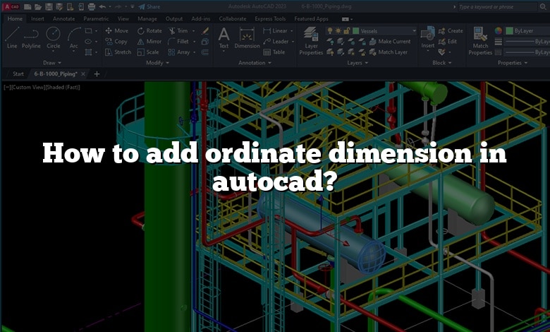 How to add ordinate dimension in autocad? - CADdikt