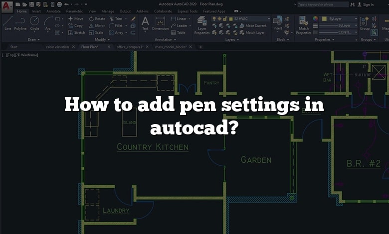 How to add pen settings in autocad? - CADdikt