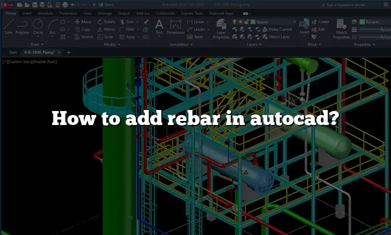How to add rebar in autocad? - CADdikt