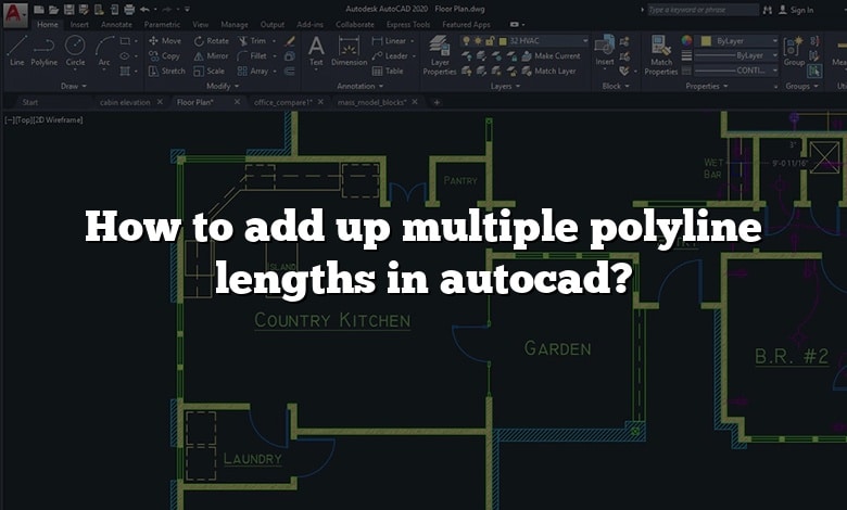 How to add up multiple polyline lengths in autocad? - CADdikt