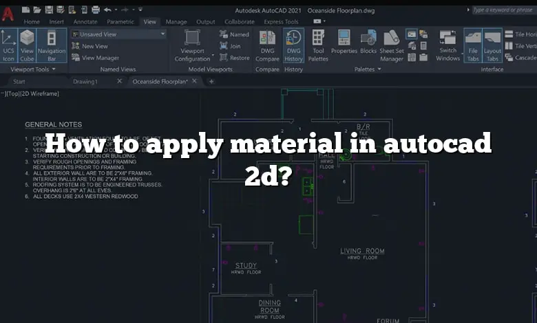 How to apply material in autocad 2d? - CADdikt