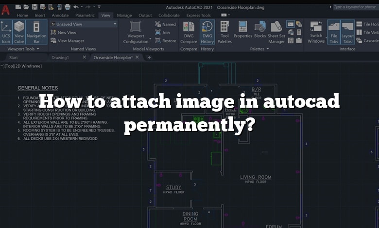 How to attach image in autocad permanently? - CADdikt