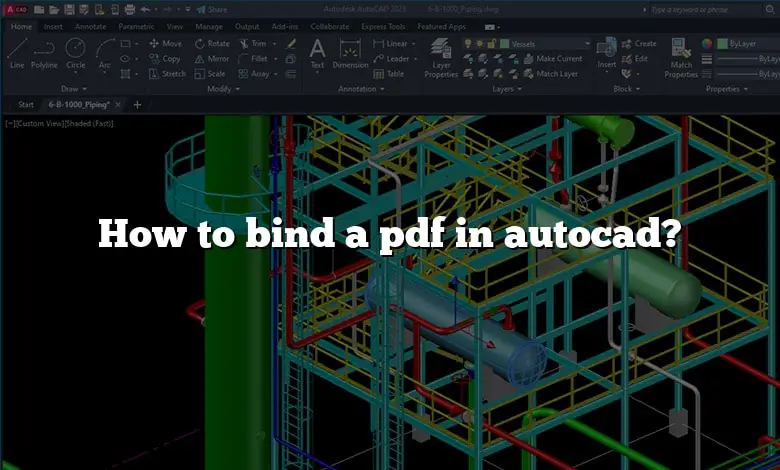 How to bind a pdf in autocad? - CADdikt