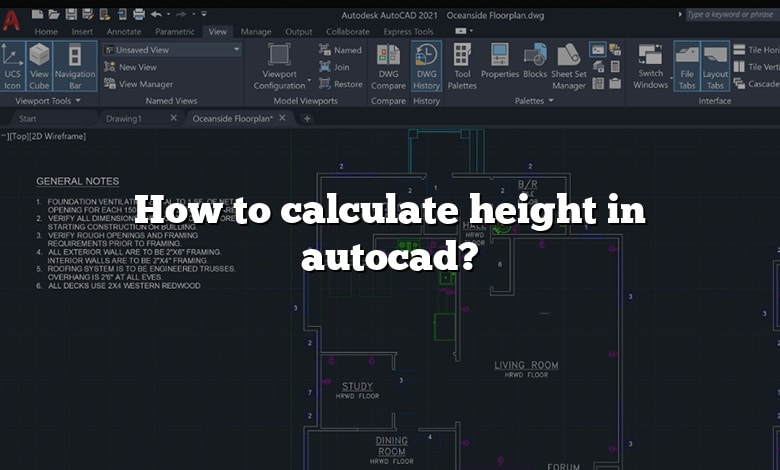 How to calculate height in autocad? - CADdikt