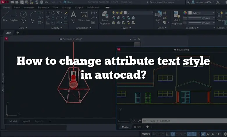 How to change attribute text style in autocad? - CADdikt