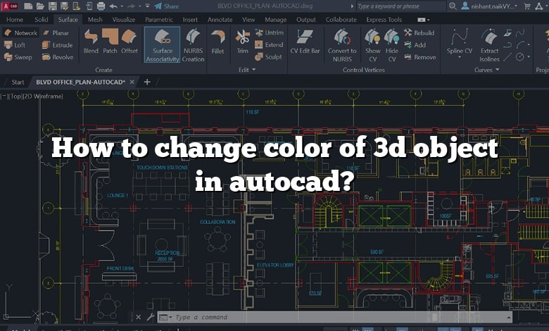 How to change color of 3d object in autocad? - CADdikt