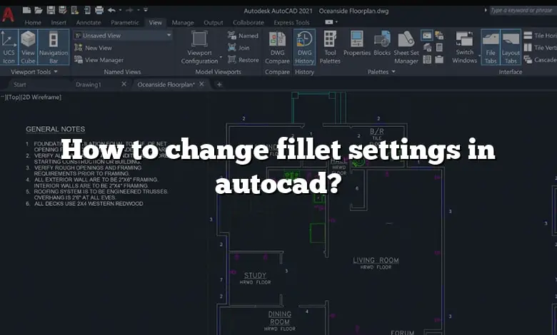How to change fillet settings in autocad? - CADdikt