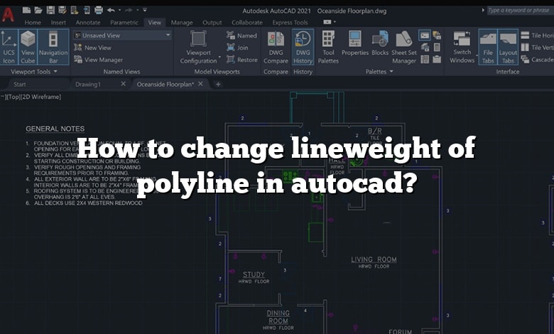 How to change lineweight of polyline in autocad? - CADdikt