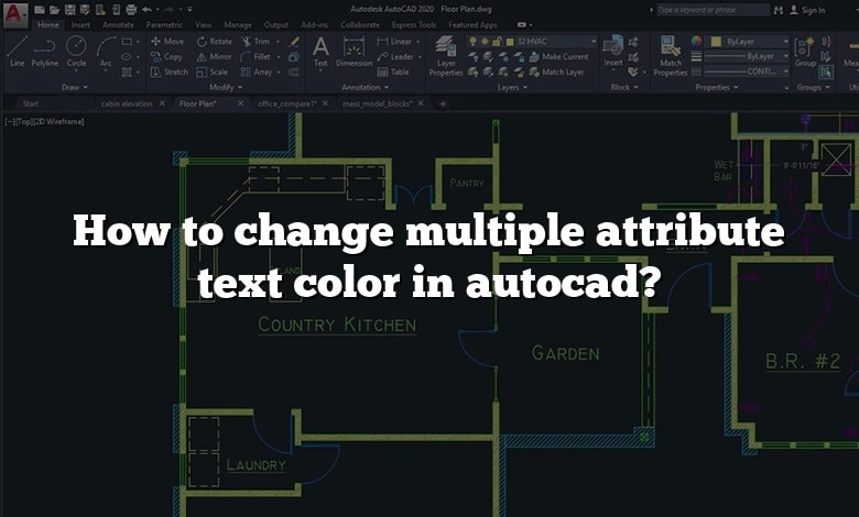 How to change multiple attribute text color in autocad? - CADdikt