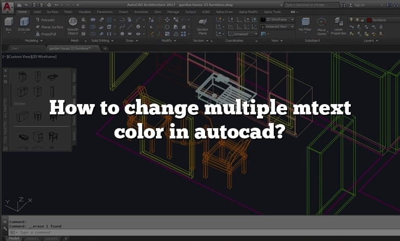 How to change multiple mtext color in autocad? - CADdikt