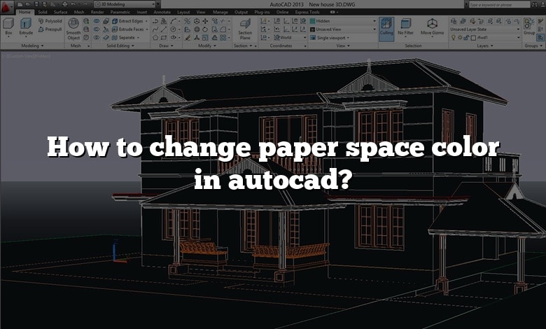 How to change paper space color in autocad? - CADdikt