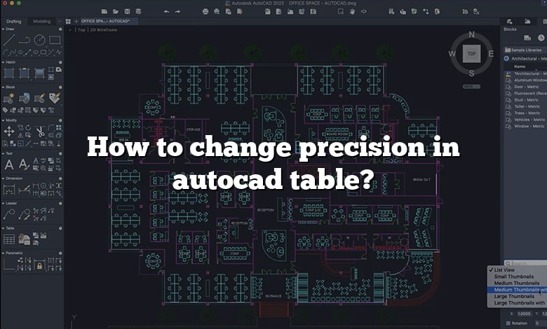 How to change precision in autocad table? - CADdikt