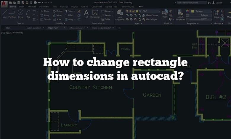 How to change rectangle dimensions in autocad? - CADdikt