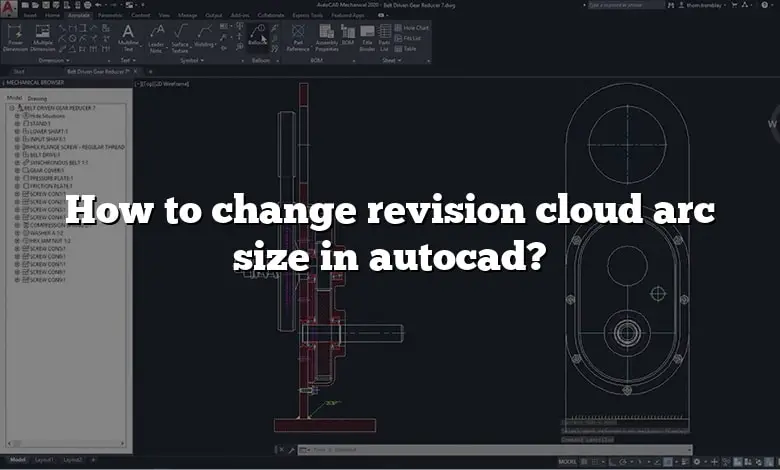 How to change revision cloud arc size in autocad? - CADdikt