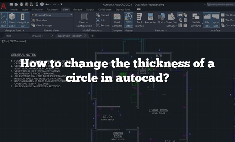 How to change the thickness of a circle in autocad? - CADdikt