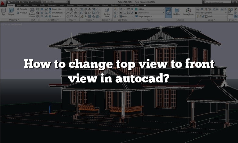 How to change top view to front view in autocad? - CADdikt