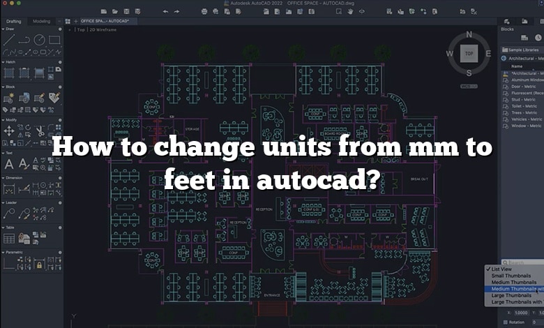 How to change units from mm to feet in autocad? - CADdikt