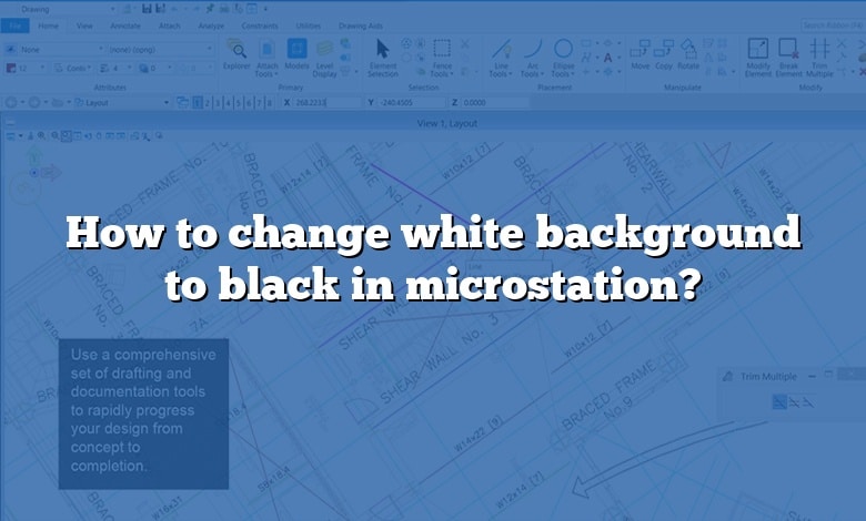 How to change white background to black in microstation? - CADdikt