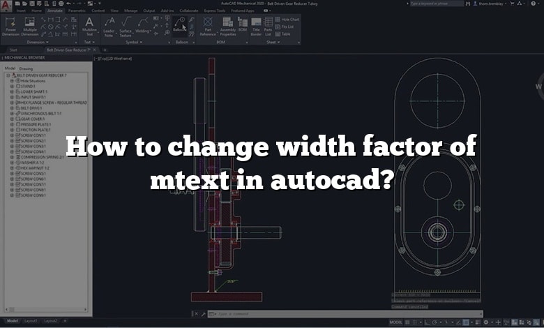 How to change width factor of mtext in autocad? - CADdikt
