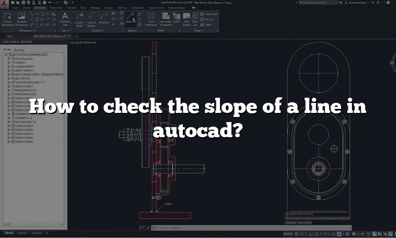 How to check the slope of a line in autocad? - CADdikt