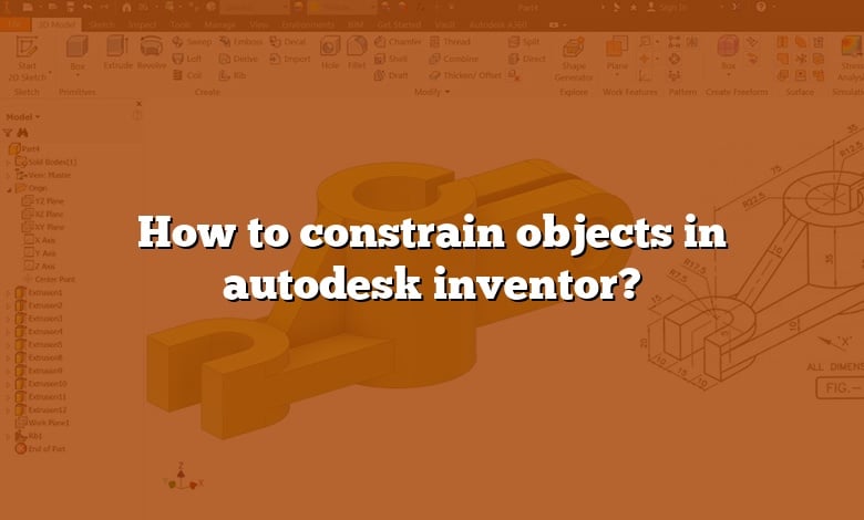 How to constrain objects in autodesk inventor? - CADdikt