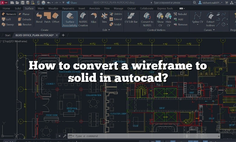 How to convert a wireframe to solid in autocad? - CADdikt