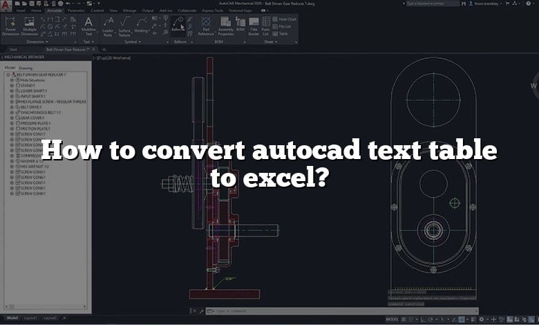 How to convert autocad text table to excel? - CADdikt