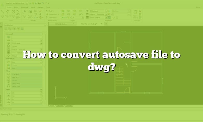 How to convert autosave file to dwg? - CADdikt