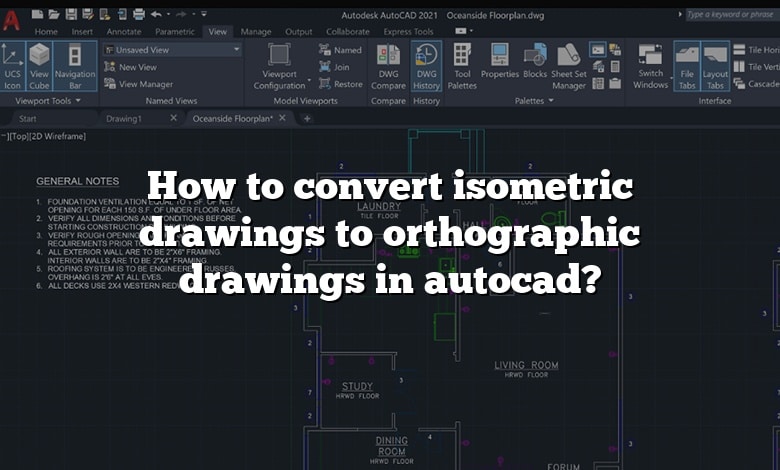 How to convert isometric drawings to orthographic drawings in autocad? - CADdikt