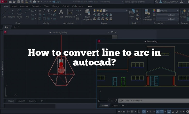 How to convert line to arc in autocad? - CADdikt