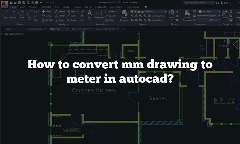 How to convert mm drawing to meter in autocad? - CADdikt