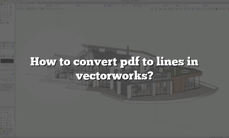 How to convert pdf to lines in vectorworks? - CADdikt