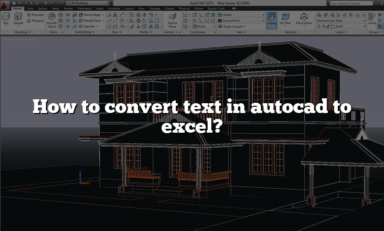 How to convert text in autocad to excel? - CADdikt